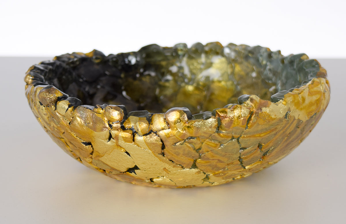 Dark Shadow Reclaimed Glass Bowl – Halim Time & Glass Museum